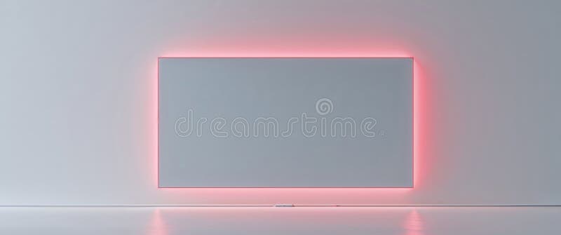 White Screen with Red Led Light in Studio. Stock Photo - Image of black ...