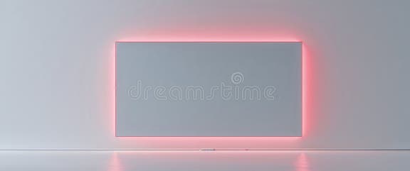 White Screen with Red Led Light in Studio. Stock Photo - Image of black ...