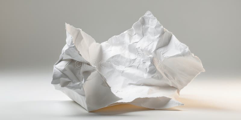 White Torn Paper Shows Texture and Irregular Edges. Stock Image - Image ...