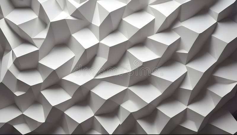 A White Wall with Many Different Geometric Shapes Stock Illustration ...