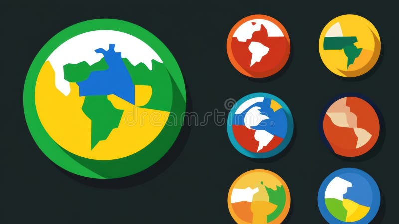 AI-Generated World Map Designs Stock Illustration - Illustration of ...