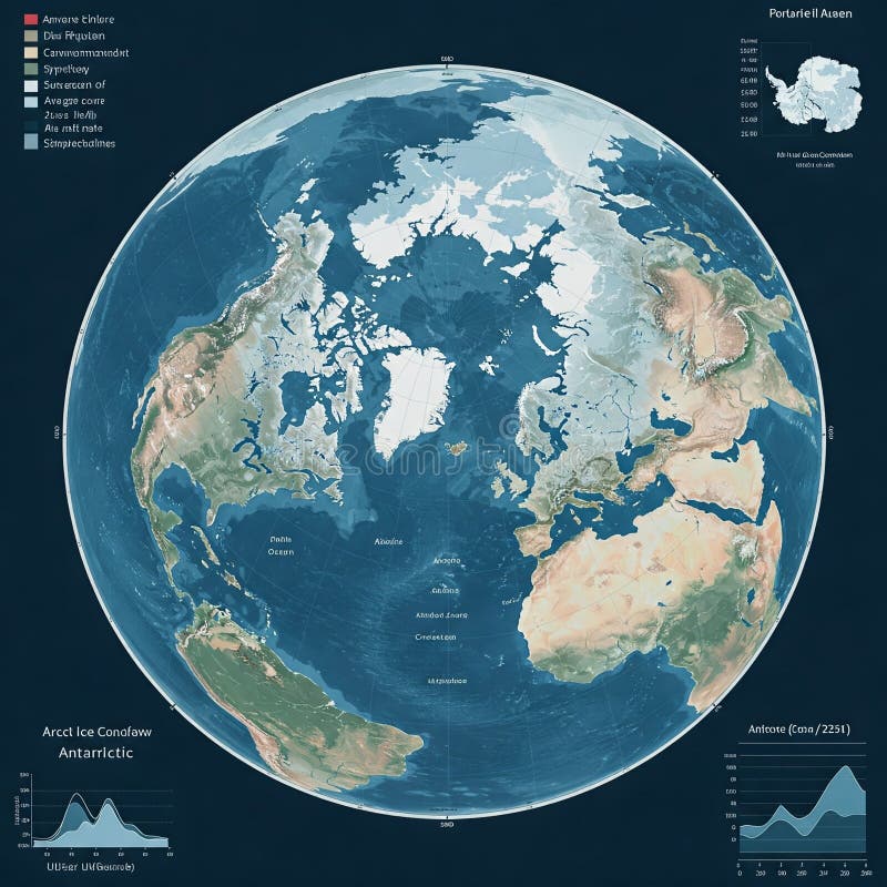 Ai Generated World Map Detailed Land Ocean Features Stock Photos - Free ...