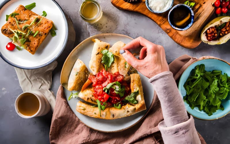 AI Generation. Close Up of Hands Handling Food Stock Image - Image of ...
