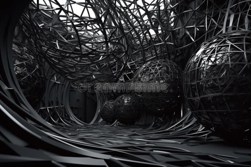 Ai Generative Abstract 3d Rendering of Chaotic Geometric Shapes ...