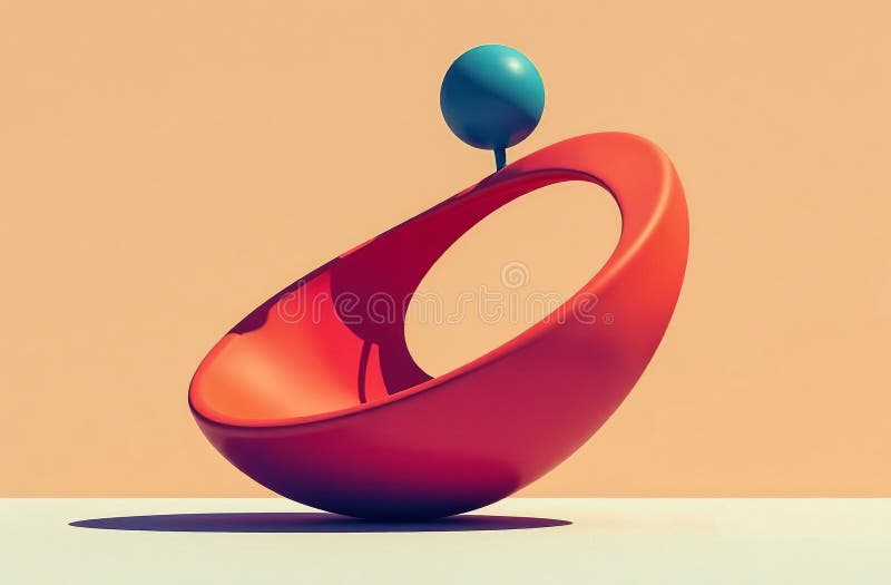 Abstract Smooth Rounded Shapes Figure Modern Art Background. AI Generative Stock Photo - Image ...