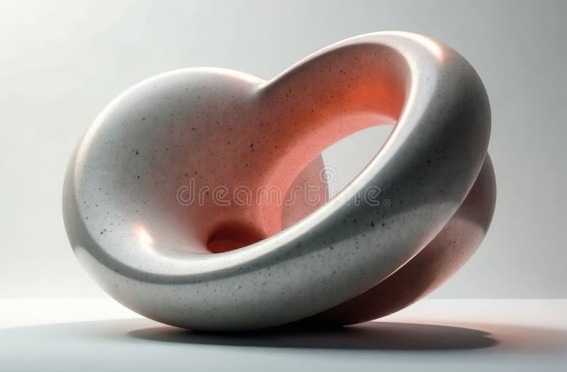 Abstract Smooth Rounded Shapes Figure Modern Art Background. AI ...