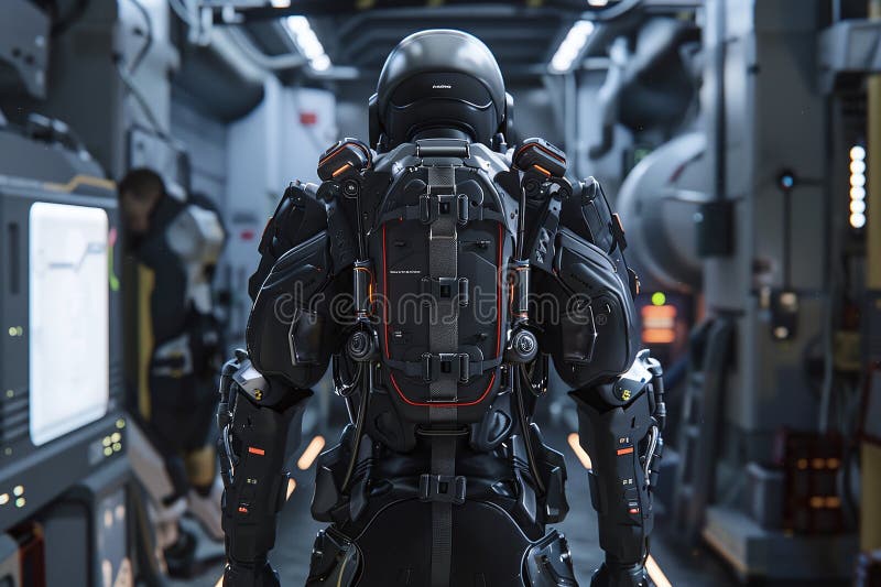 Ai Generative Advanced War Robot Armor Stock Photo - Image of marine ...