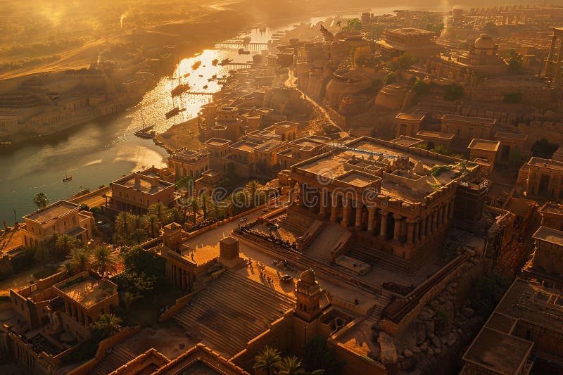 Ai Generative Ancient Civilization of Babylon Stock Illustration ...