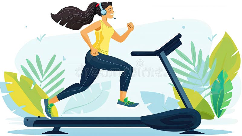 Animated Character Running on a Treadmill. Stock Photo - Image of ...