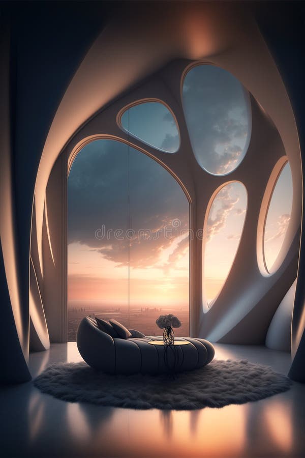 Luxury Interior Living Room Design Concept Stock Illustration ...