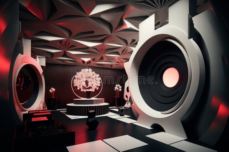 Luxury VIP Techno Club Design Concept Stock Illustration - Illustration ...