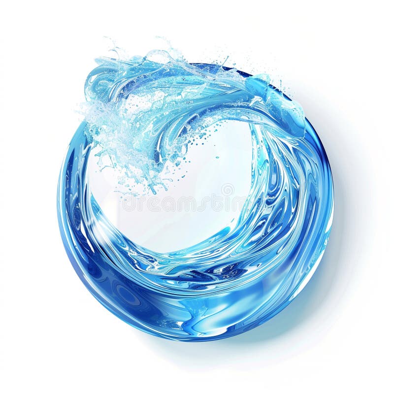 Water splash logo stock illustration. Illustration of isolated - 325758459