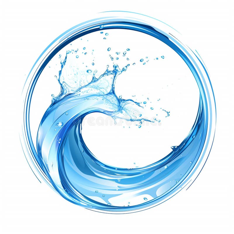 Water splash logo stock illustration. Illustration of creative - 325758450
