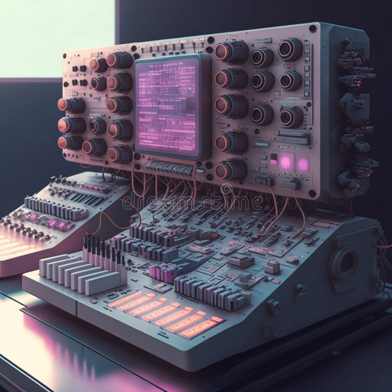 Futuristic Modular Synthesizer Stock Image - Image of modular, creation ...