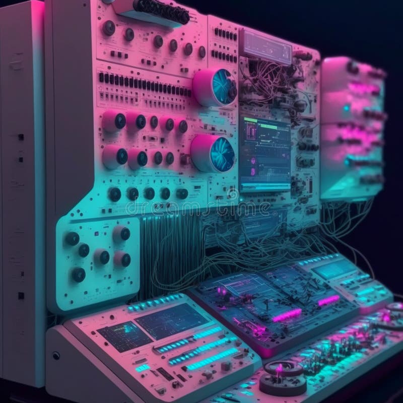 Futuristic Modular Synthesizer Stock Photo - Image of complex ...