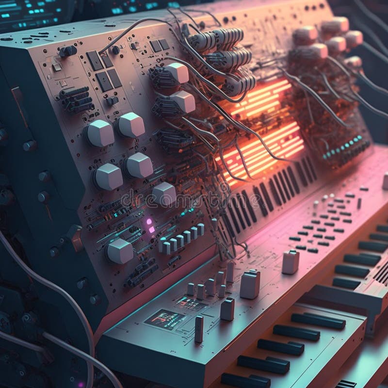 Futuristic Modular Synthesizer Stock Image - Image of sound, modular ...