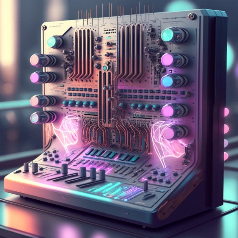 Futuristic Modular Synthesizer Stock Photo - Image of innovation ...