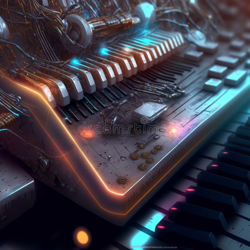 Futuristic Modular Synthesizer Stock Photo - Image of sound ...