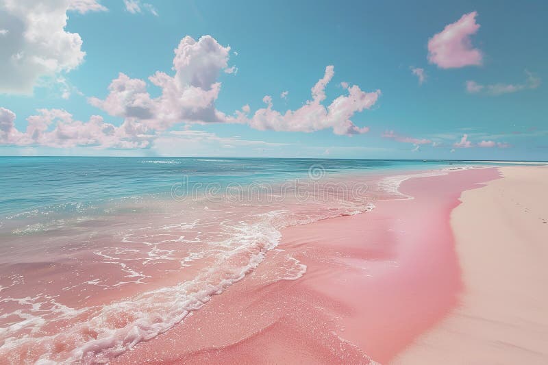 Pink Beach Indonesia Stock Illustrations – 500 Pink Beach Indonesia ...
