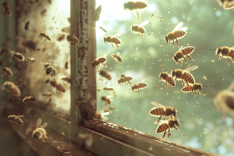Ai Generative Bee Attack on Humans Stock Image - Image of poison, stung ...