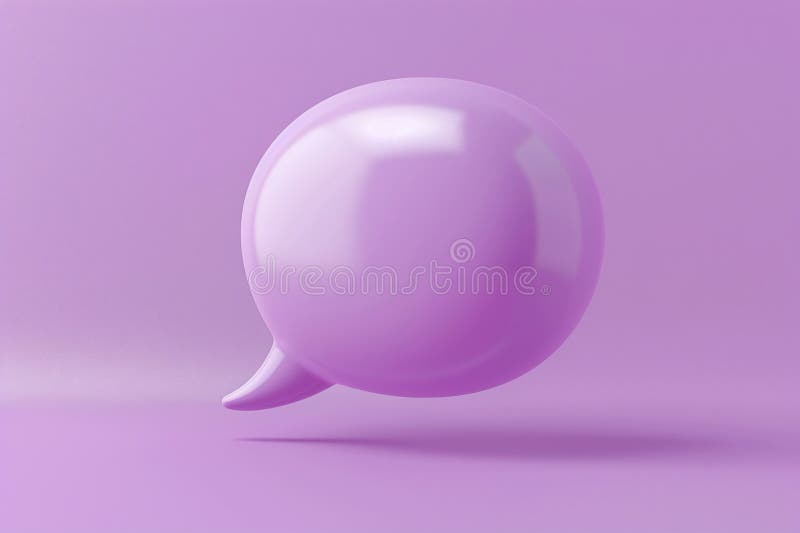 Ai Generative Blank Space Chat Bubble Purple Stock Illustration ...