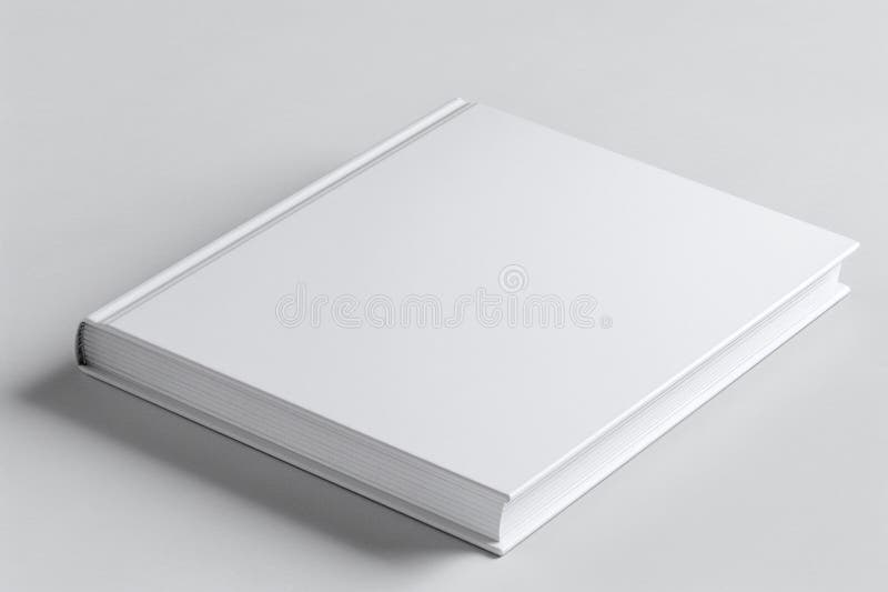 Ai Generative Blank White Book Cover with White Background Stock ...