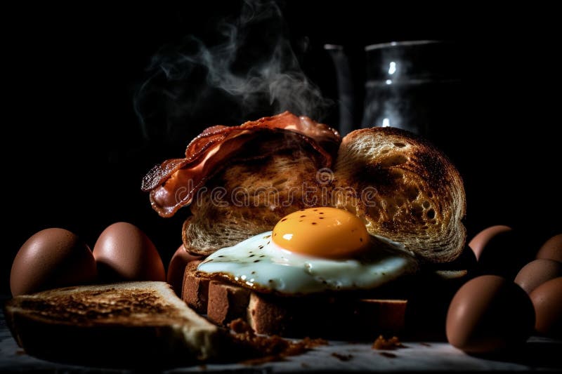 Generative AI Breakfast in Tropical Hotel with Sea View Buffet Food in ...