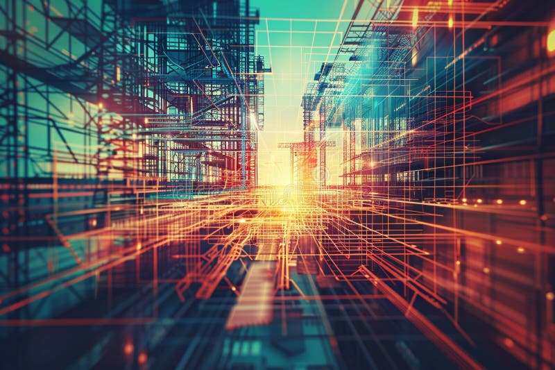 Ai Generative Building Construction Illustration Stock Illustration ...