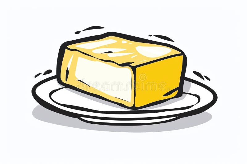Ai Generative Cartoon Art Butter Stock Illustration - Illustration of ...