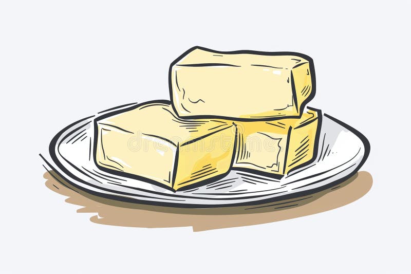 Ai Generative Cartoon Art Butter Stock Illustration - Illustration of ...