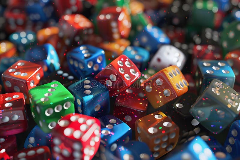Ai Generative Cinematic Dice Stack Stock Image - Image of number ...