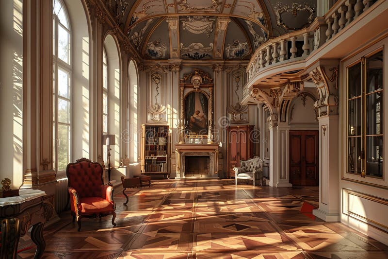 Ai Generative Classic European Luxury Home Interior Stock Illustration ...