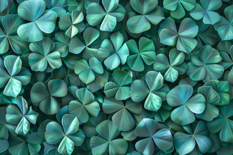 Ai Generative Clover Leaf Pattern Background Stock Illustration ...