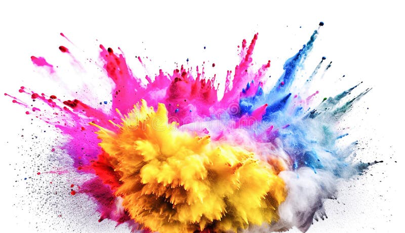 Ai Generative. Colored Powder Explosion Stock Illustration ...