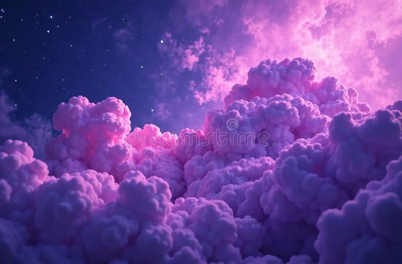 Colored Purple Smoke Cloud Fog, Abstract Sunset Background. AI ...
