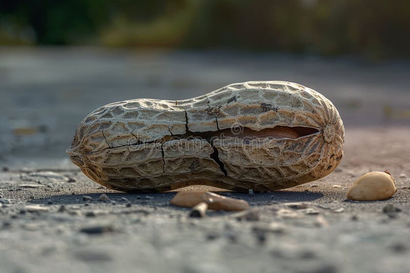 Ai Generative Cracked Open Peanut Shell Stock Illustration ...
