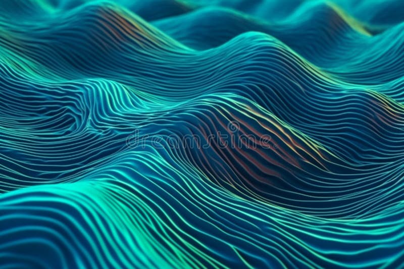 Ai Generative 3d Render, Abstract Colorful Background with Wavy Lines ...