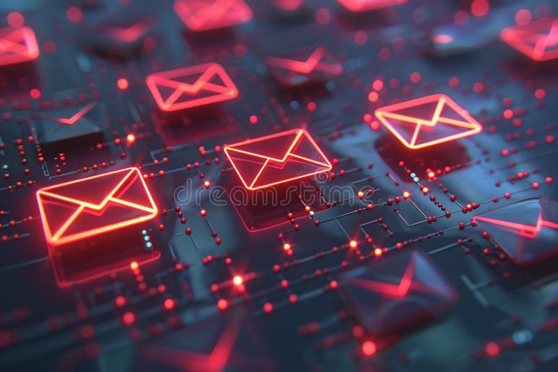 Ai Generative Electronic Mail Digital Illustration Stock Illustration ...