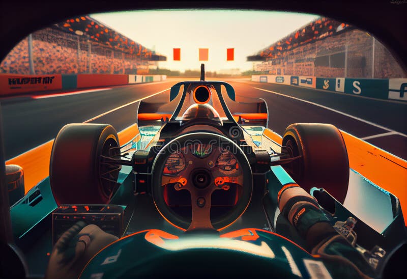 Ai generative f1 cabin stock illustration. Illustration of blue - 275043167
