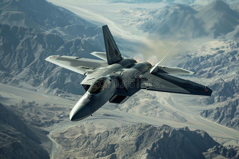 Ai Generative Fighter Jet in Flight Stock Illustration - Illustration ...