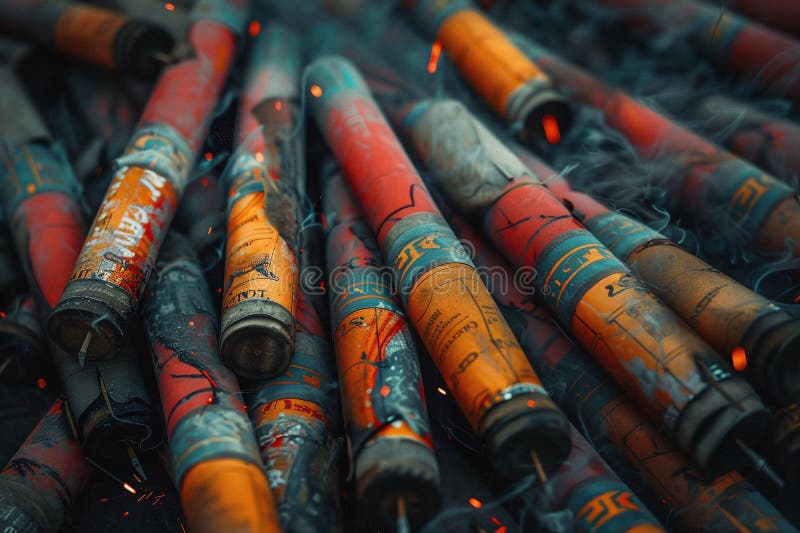 Ai Generative Firecrackers Explode Festival Stock Illustration ...