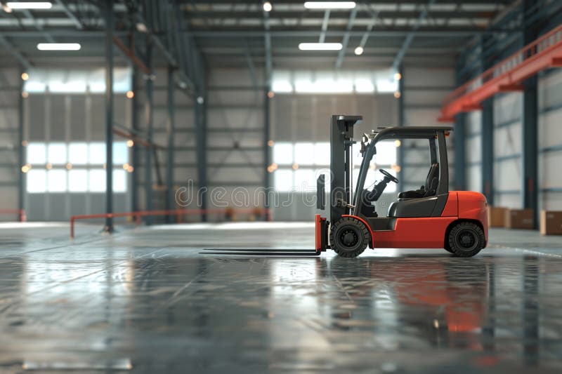 Ai Generative Forklift in Warehouse Stock Illustration - Illustration ...