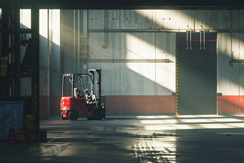Ai Generative Forklift in Warehouse Stock Illustration - Illustration ...