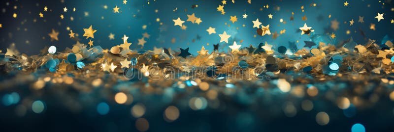 Glistering Light Night Sky Decoration, Ai Generative Stock Illustration ...