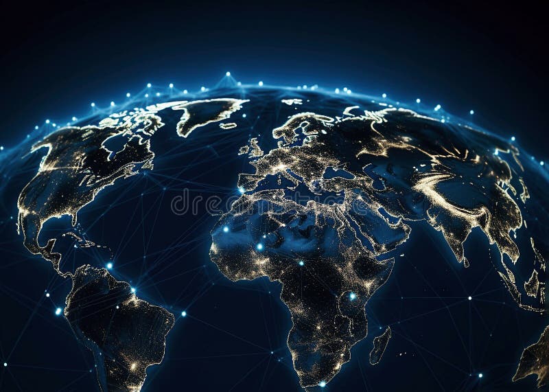 AI Generative. Global Communication Network Concept Network Dots ... AI Generative. Global Communication Network Concept Network Dots ...