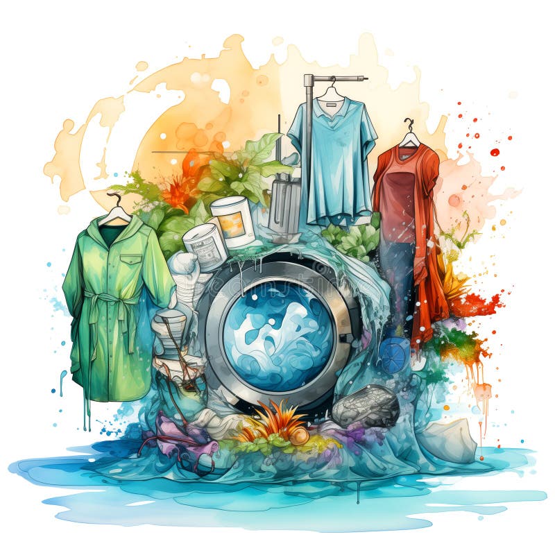 Ai Generative Go Green Clothes Recycle Concept Illustration Stock ...