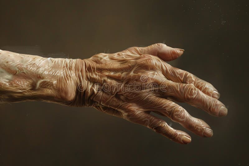 Ai Generative Grandma S Wrinkled Hands Stock Illustration ...