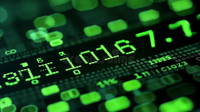 Green Binary Code Numbers Black Screen Abstract Matrix Background Ai