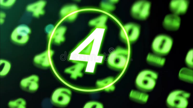 Green Binary Code Numbers Black Screen Abstract Matrix Background Ai