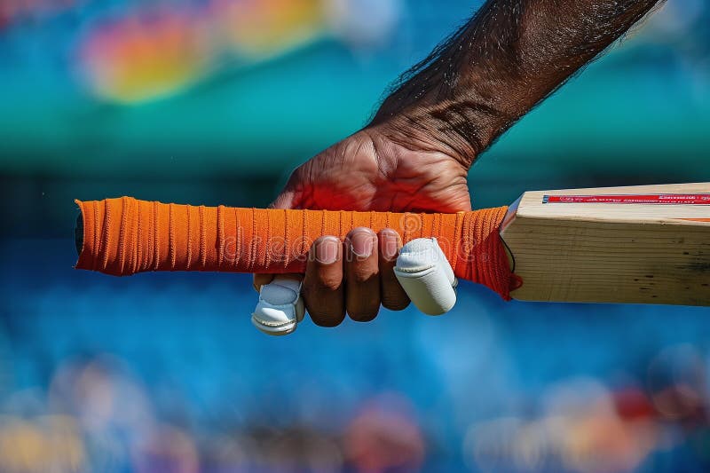 Ai Generative Hand Holding Cricket Bat Stock Illustration ...